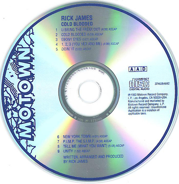 Rick James Cold Blooded : CD | CD Covers | Cover Century | Over 1.000. ...